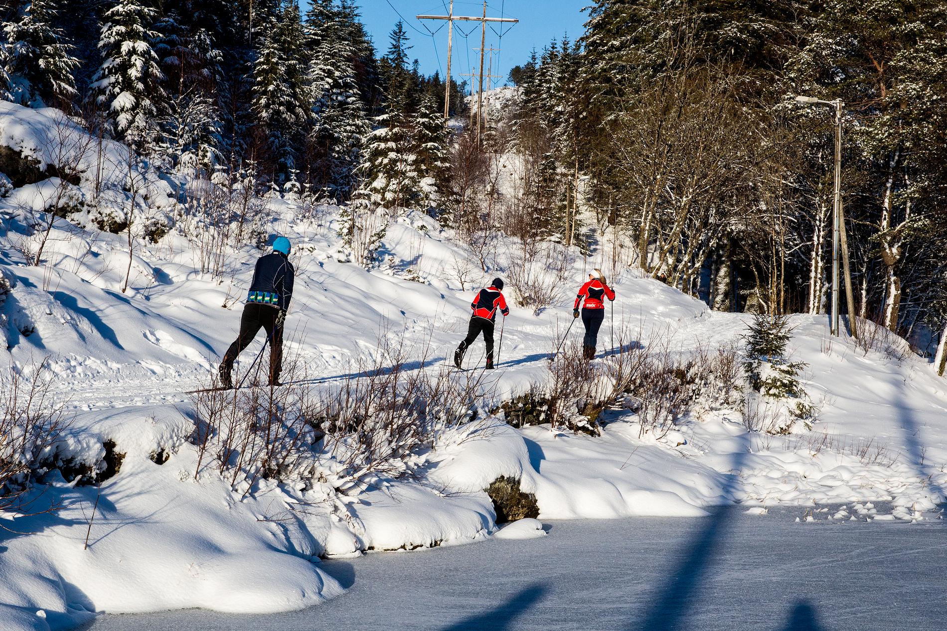 Det er litt trist. Når vi endelig får snø, hadde det vært kjekt om den ... Det er litt trist. Når vi endelig får snø, hadde det vært kjekt om den ...